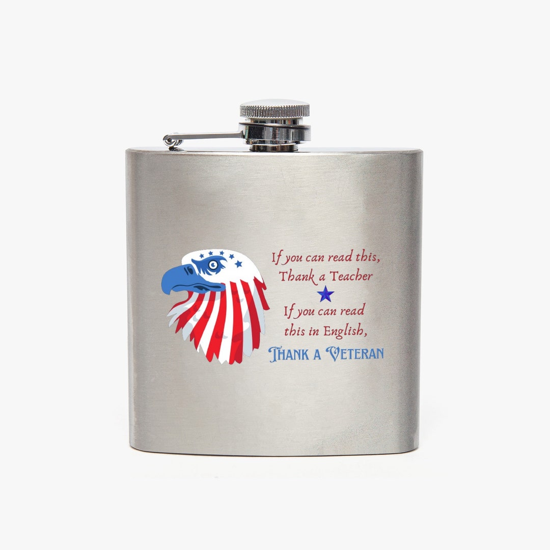 Thank a Veteran Patriotic Flask - Etsy