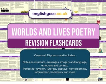 AQA Worlds and Lives GCSE Poetry Revision - Etsy