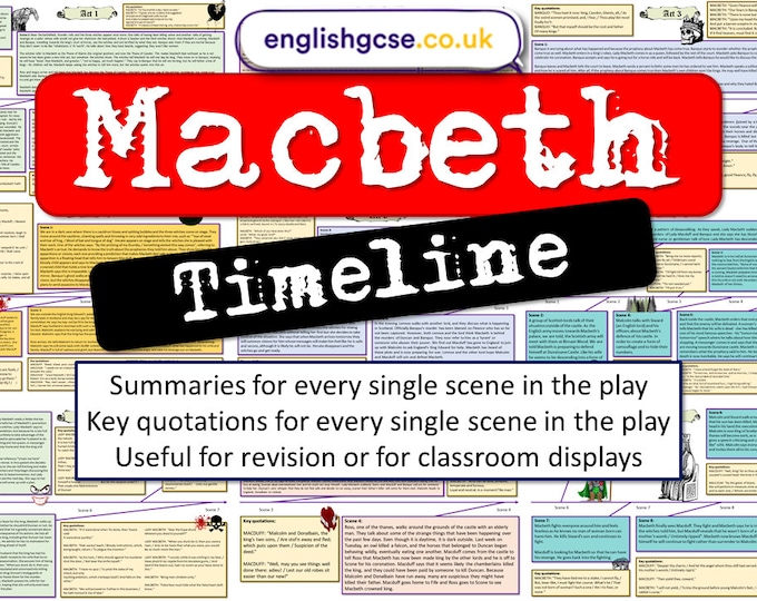 Macbeth Plot Timeline | English Literature Revision | Shakespeare ...