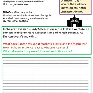 Macbeth Revision Worksheets - Etsy