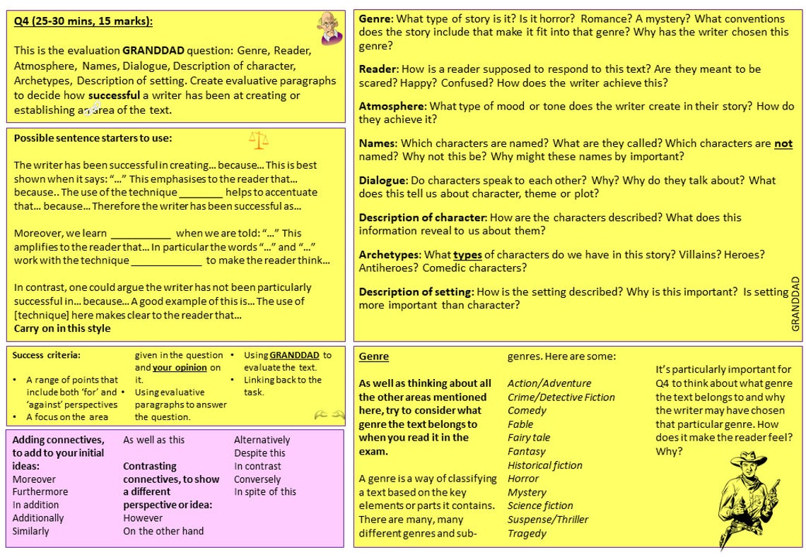 Edexcel English Language Paper 1 Revision - Etsy UK