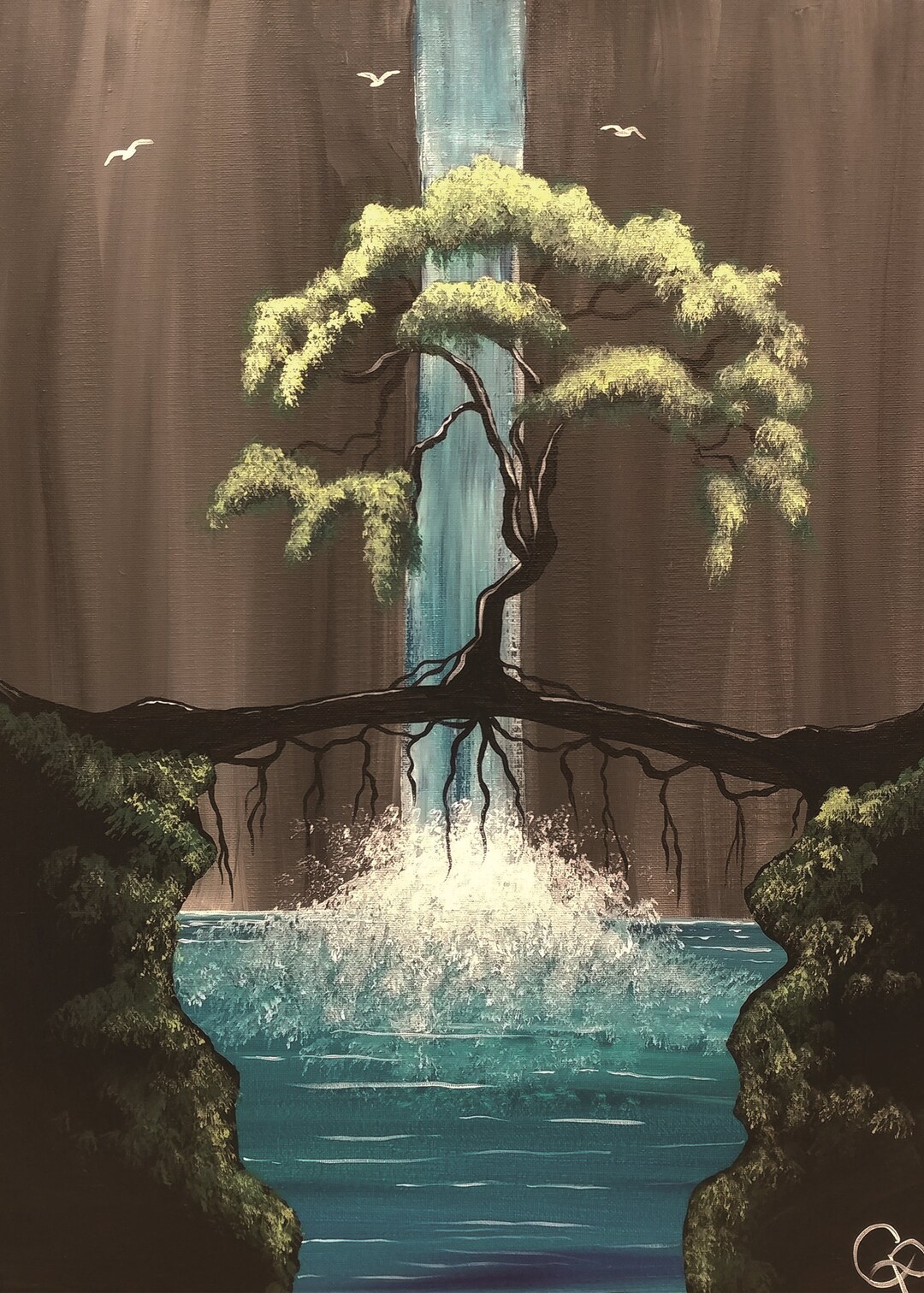 Bonsai Bridge 5 X 7 Digital Print, Print, Gift, Art, Painting, Tree ...