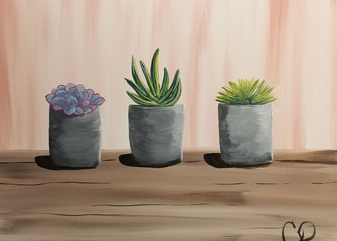 Three Succulents 7 X 5 Printable Download, Print, Gift - Etsy