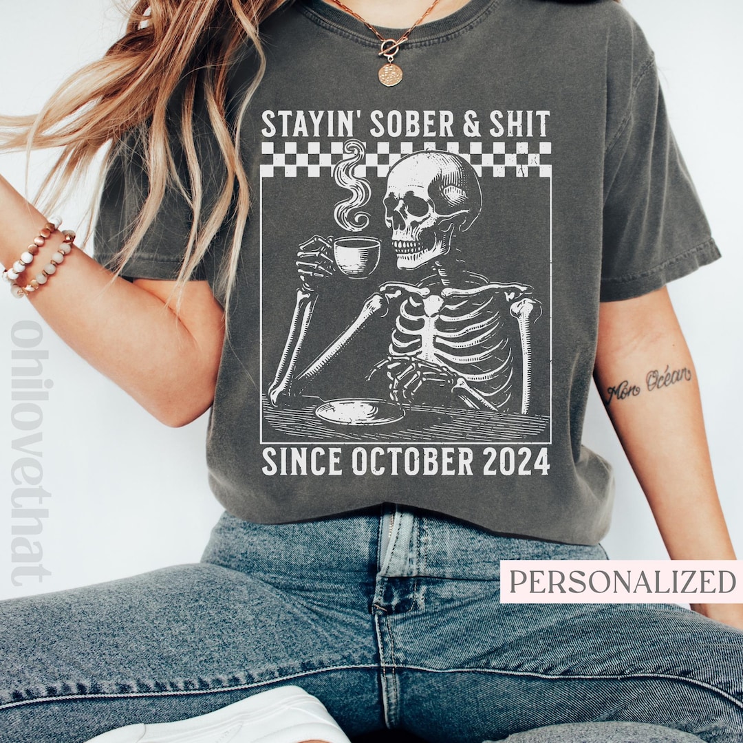 Custom Sobriety Gift Soberversary Shirt Personalized Recovery Tshirt ...