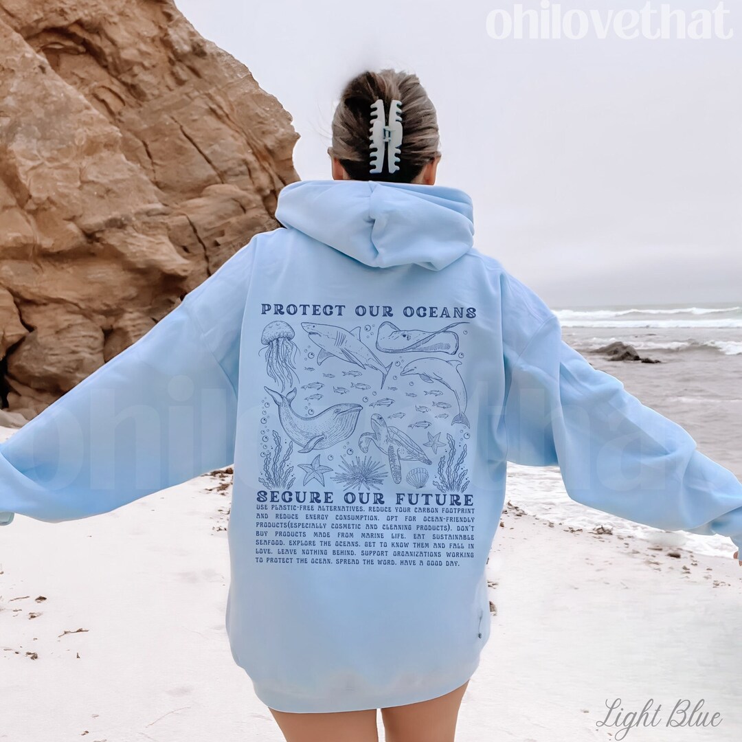 Save the Ocean Hoodie Respect the Sea Ocean Inspired Style Coconut Girl ...