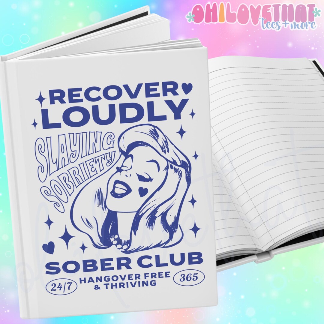 Recover Loudly Sobriety Gift Recovery Notebook Therapy Journal Sober ...