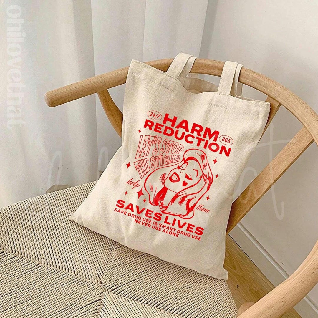 Harm Reduction Saves Lives Tote Bag Public Health Nurse Reusable Bag ...