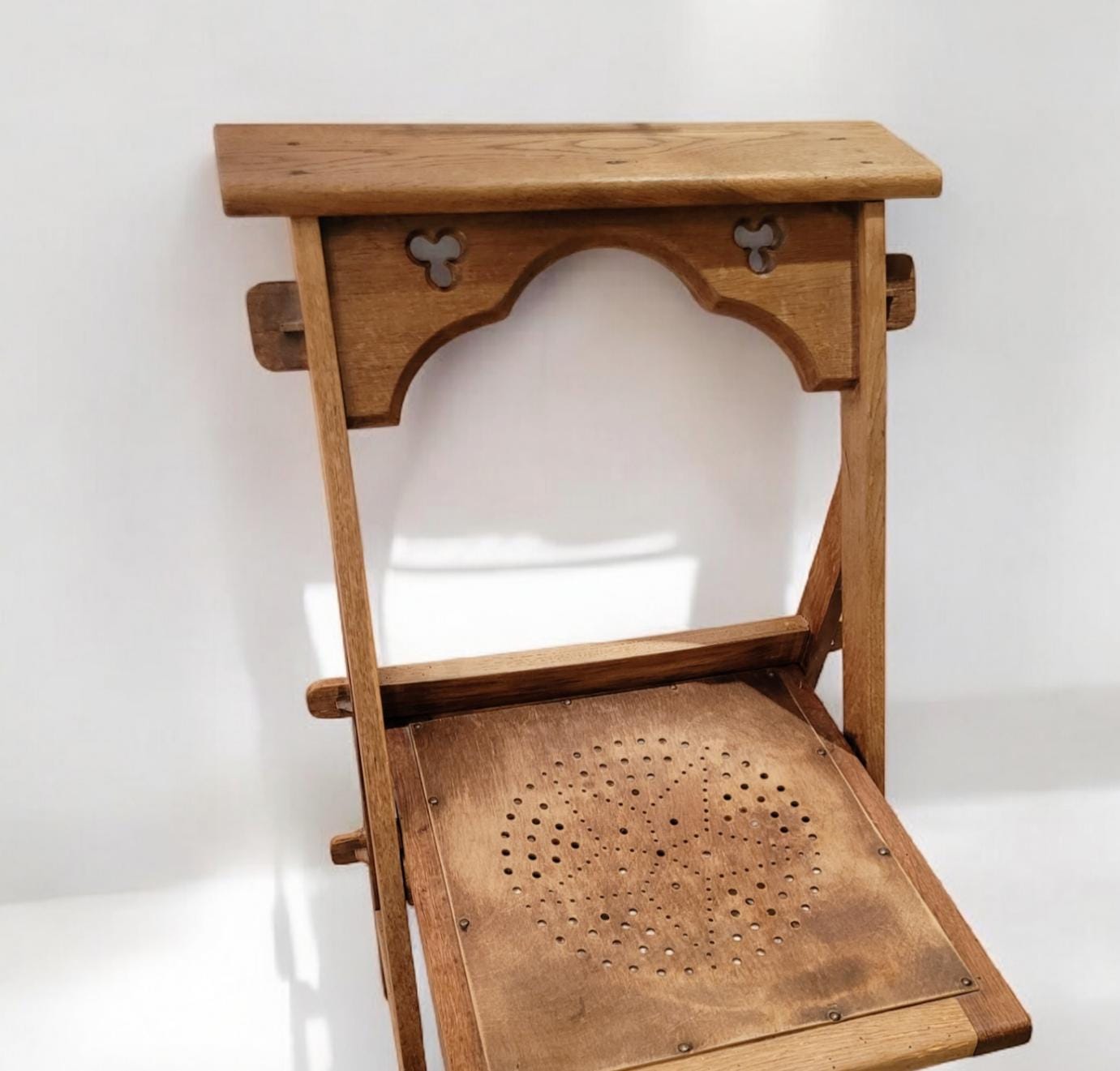 Vintage Prayer Chair, Oak Wood, Folding Prayer Kneel Chair Kneeler ...