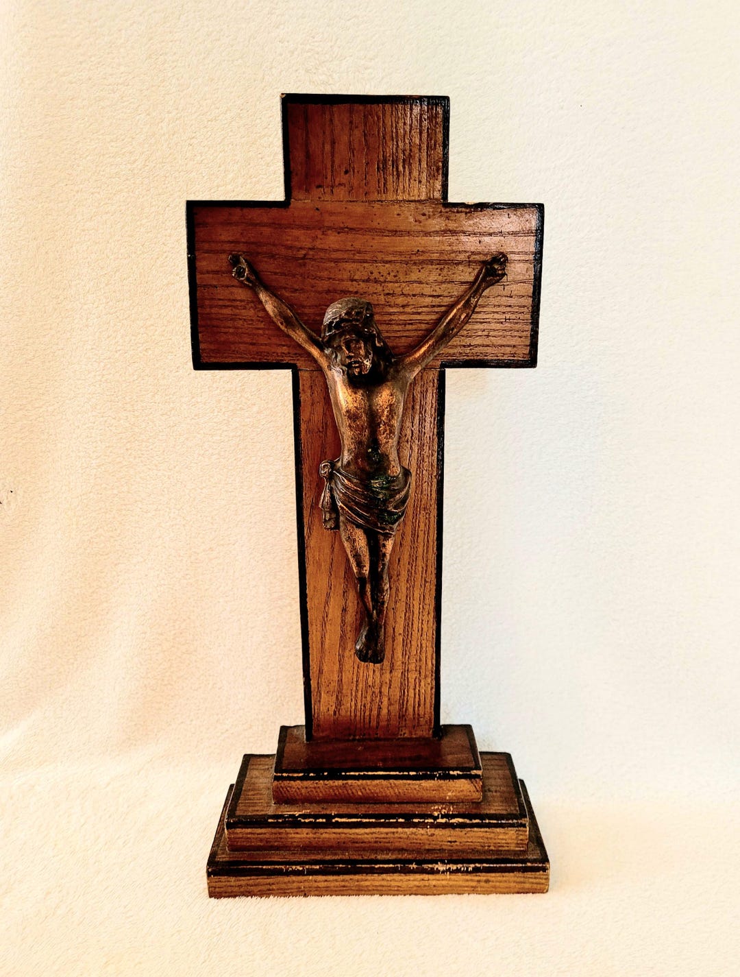 Antique Crucifix of Wood Cross - Germany , 1930s, Jesus on the Cross ...