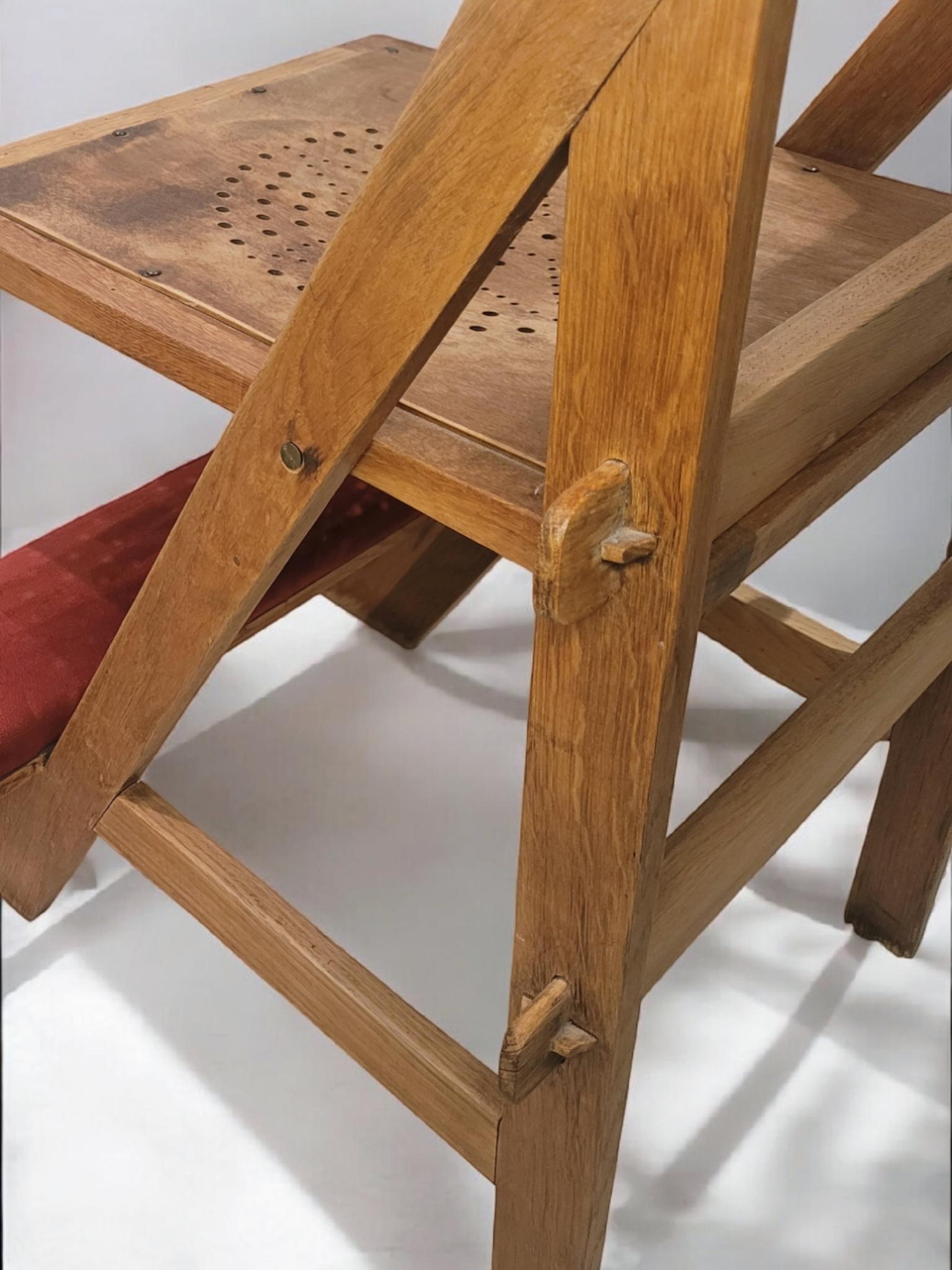 Vintage Prayer Chair, Oak Wood, Folding Prayer Kneel Chair Kneeler ...