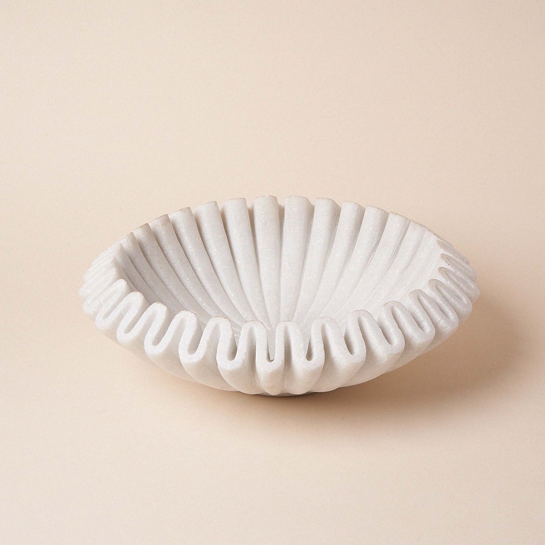 Marble Fluted Bowl - Etsy