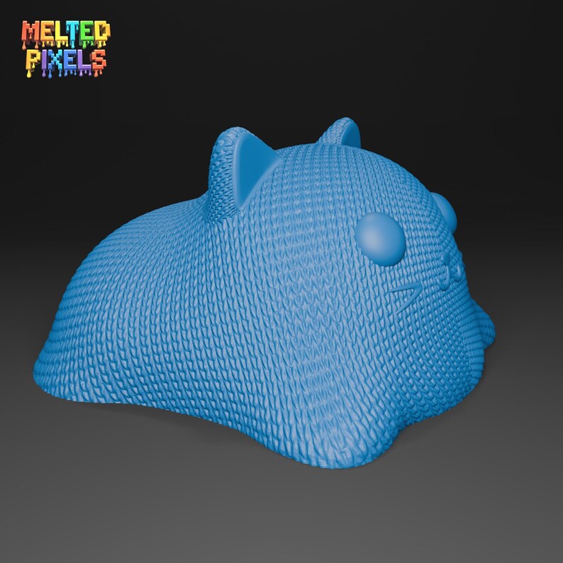 Knitted Cat 3D Model | STL & Color 3MF Files for 3D Printing | Plushy ...