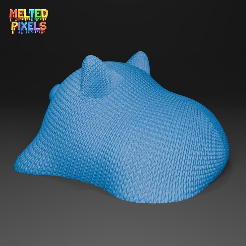 Knitted Cat 3D Model | STL & Color 3MF Files for 3D Printing | Plushy ...