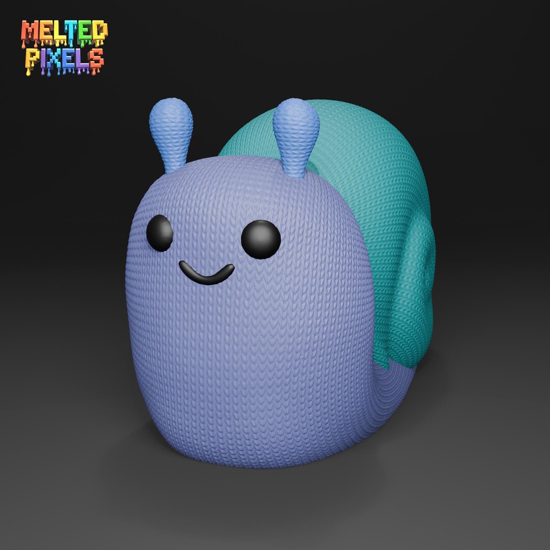 Knitted Snail 3D Model | STL & Color 3MF Files for 3D Printing | Plush ...