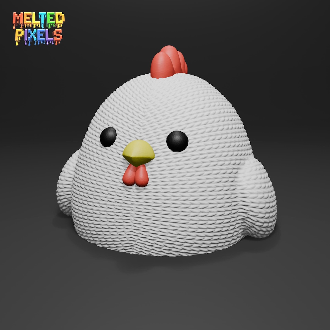 Knitted Hen 3D Model | STL & Color 3MF Files for 3D Printing | Plush ...