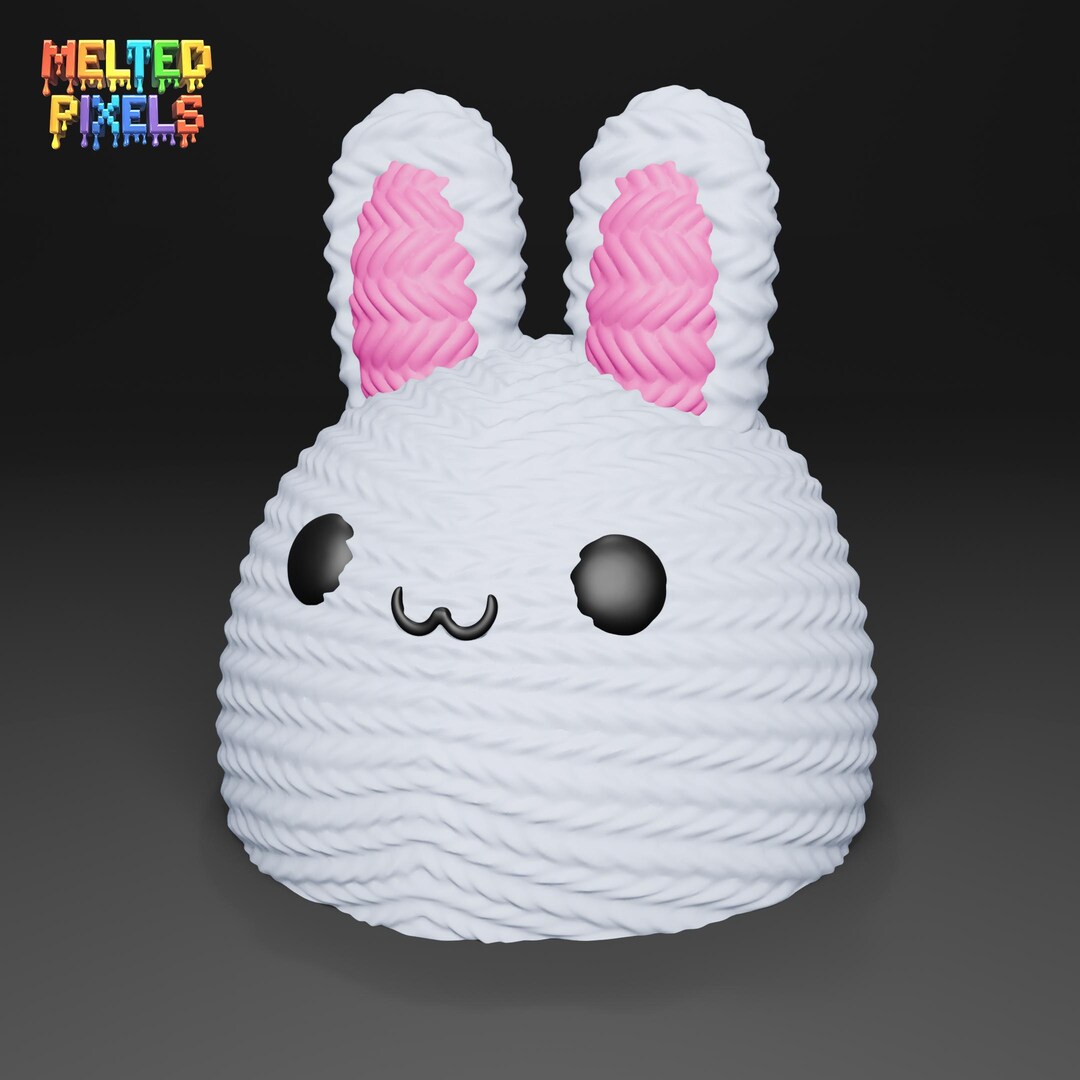 Knitted Bunny 3D Model | STL & Color 3MF Files for 3D Printing | Plush ...