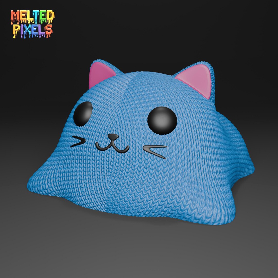 Knitted Cat 3D Model | STL & Color 3MF Files for 3D Printing | Plushy ...