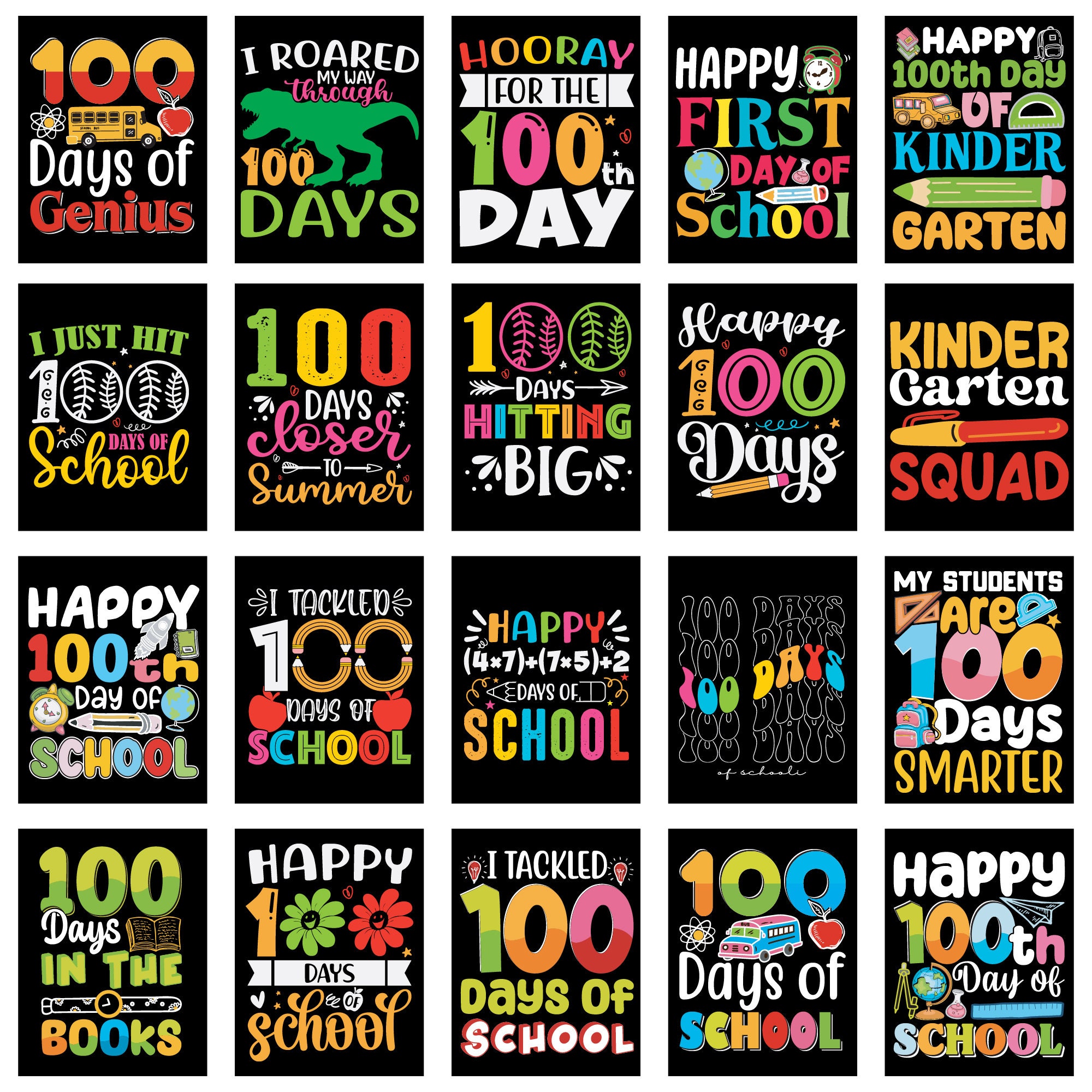 100 Days of School Svg Bundle, School Shirt Svg, 100 Days of School Svg ...