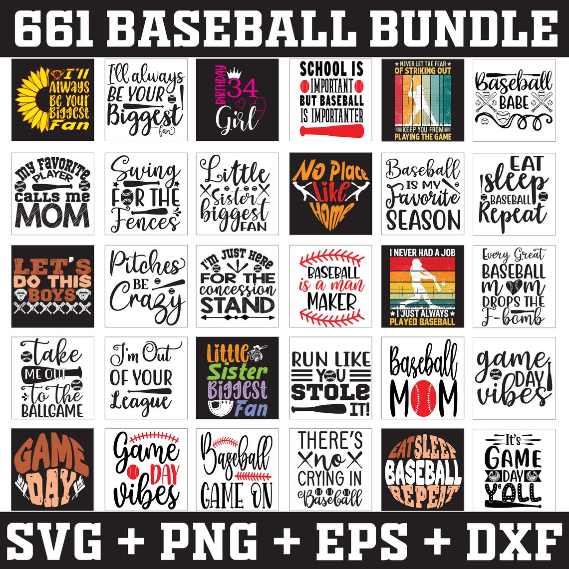 Baseball SVG Bundle, Baseball SVG, Baseball Cut Files, Baseball Quotes ...
