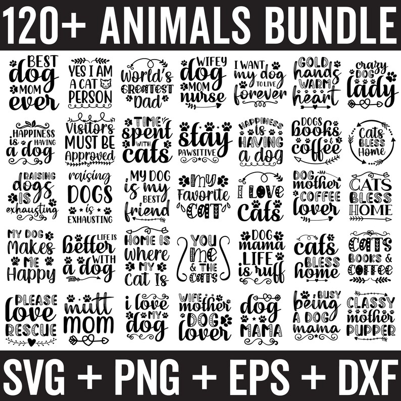 Animals Svg Bundle, Pets Svg Bundle, Dogs Svg, Animals Svg, Pets Svg ...