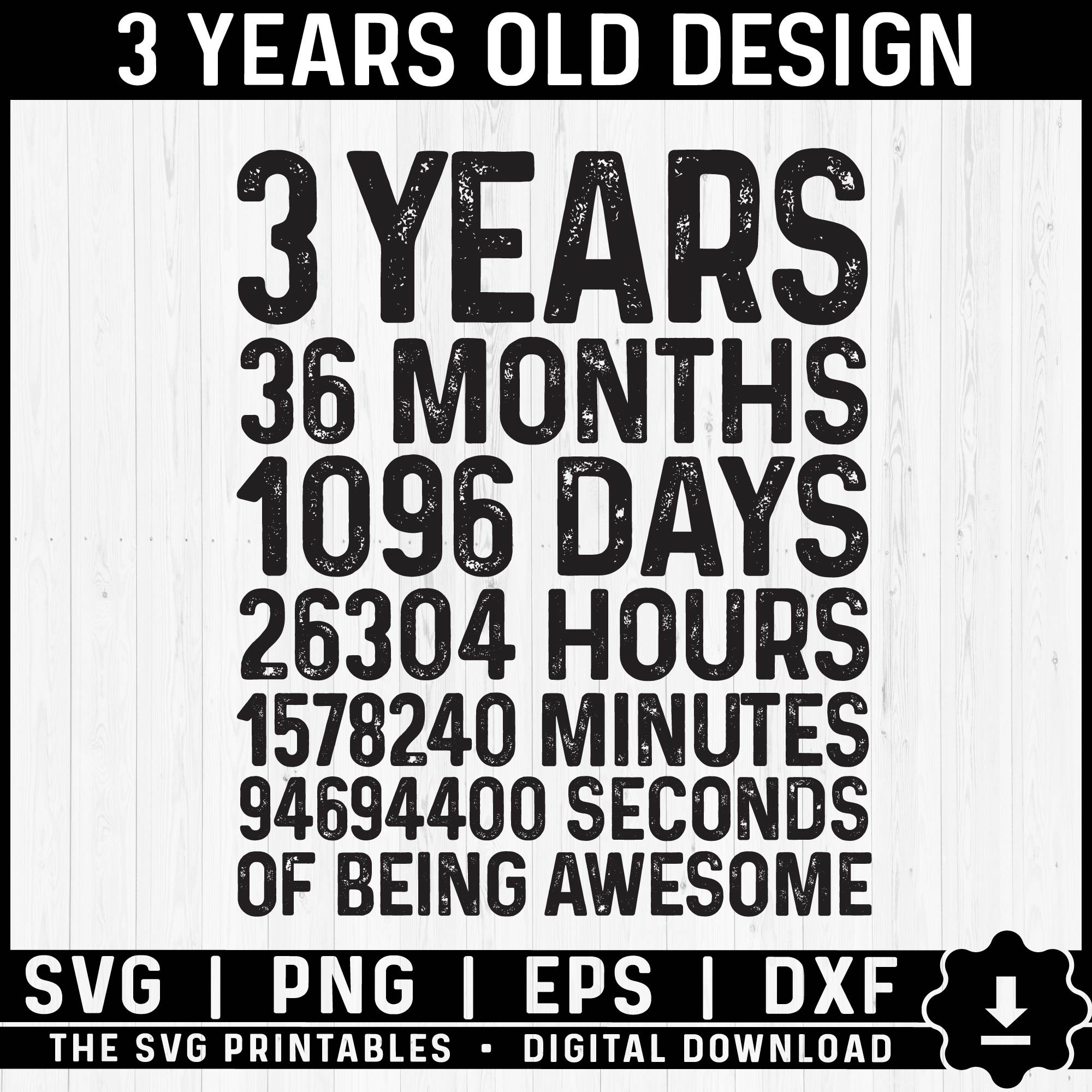 Third Birthday Svg Boy, 3 Years Old Svg, 36 Months Three Years Svg, 3 ...