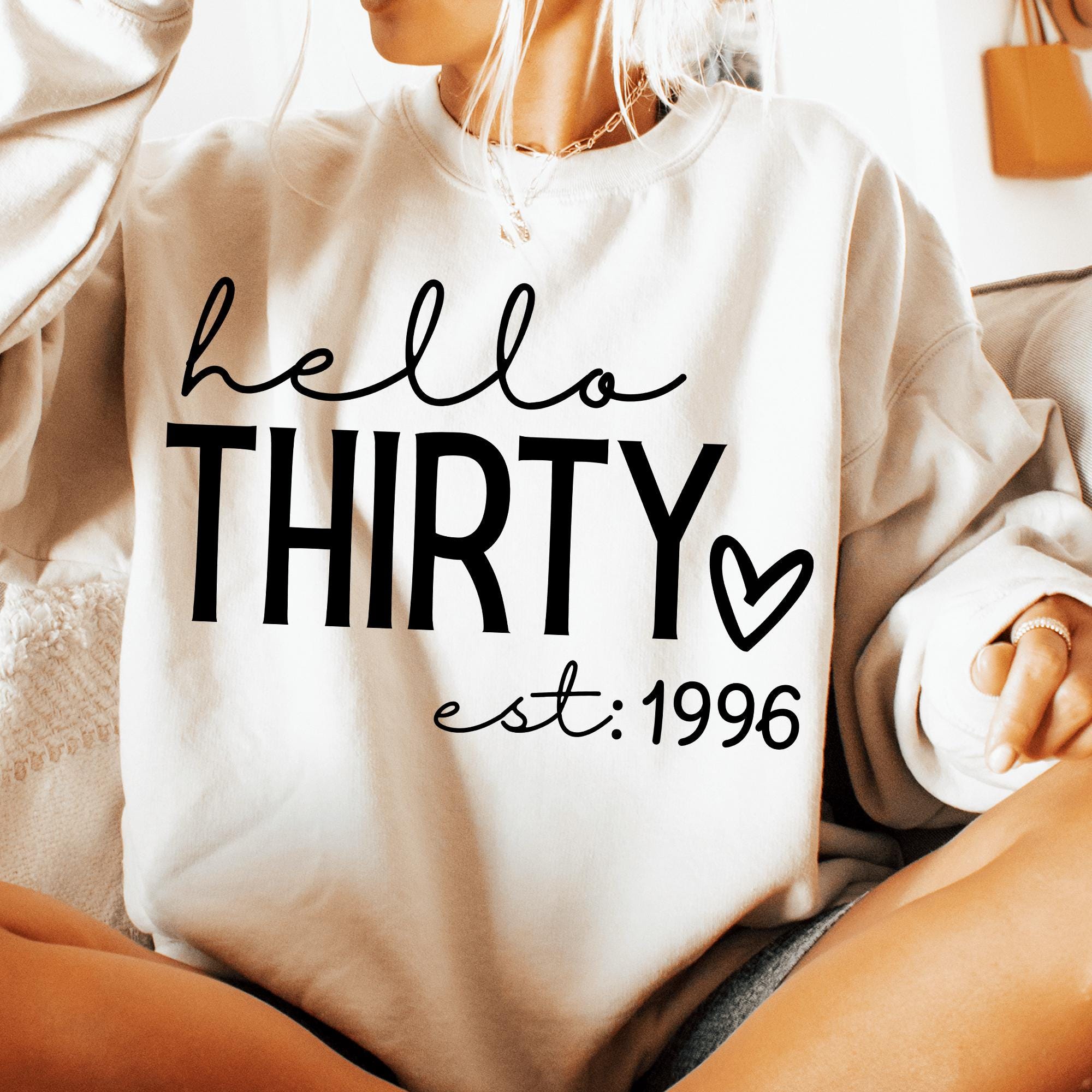 Hello Thirty Svg PNG, 30th Birthday Svg, Hello 30 Svg, Hello Thirty Est ...