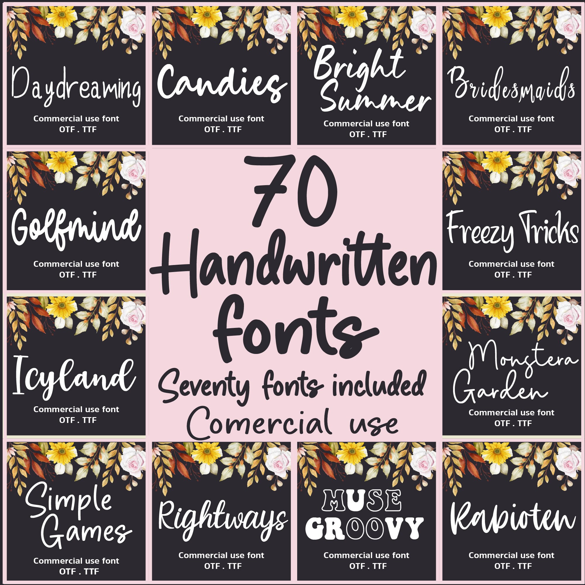1000 Fonts Bundle, Script Fonts, Craft Fonts Pack, Handwritten Fonts ...