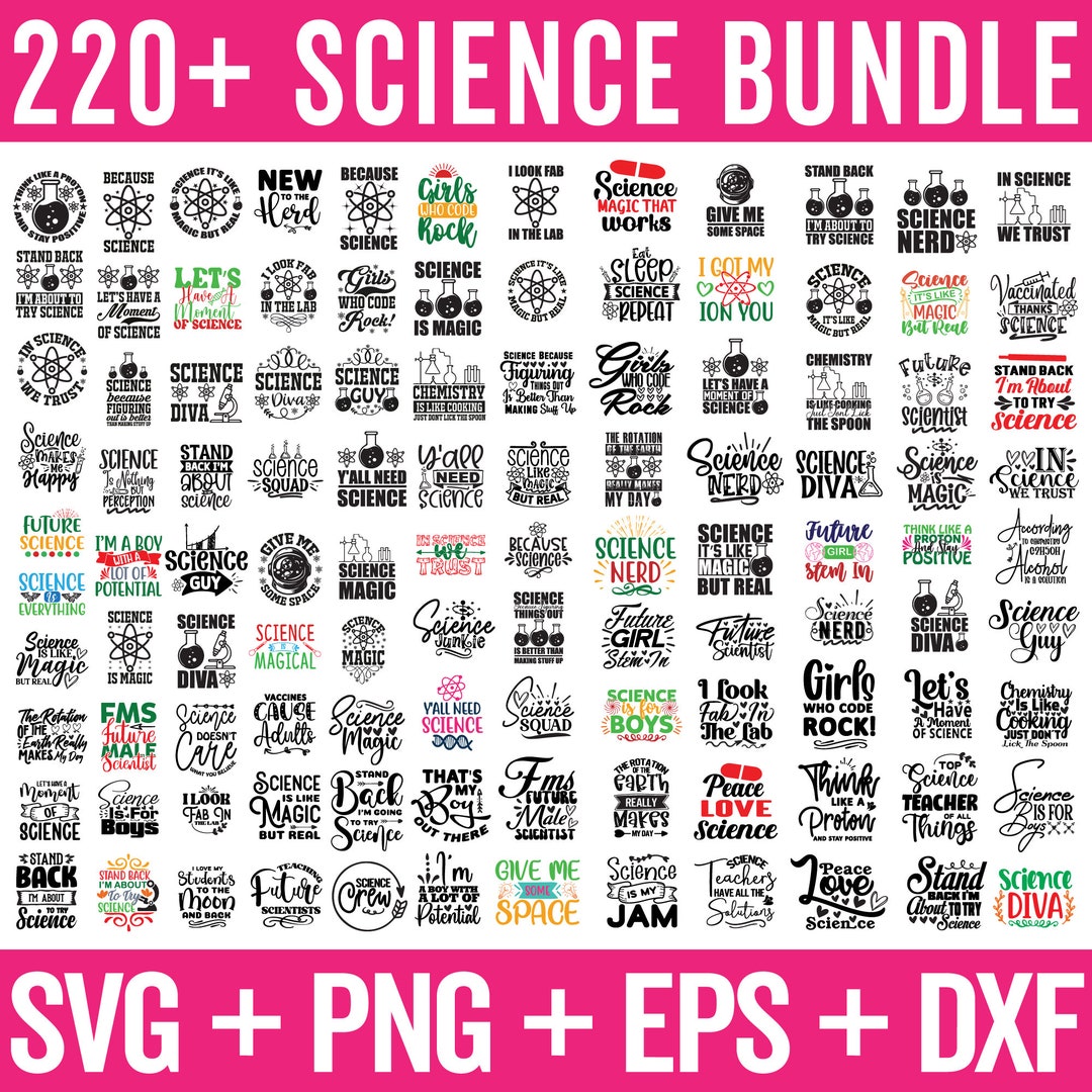Science Svg Bundle, Science Svg Cutting Files, Science Shirt Svg ...