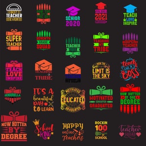 Teacher Svg Bundle, Teacher Appreciation Svg, Teacher Quotes Svg ...