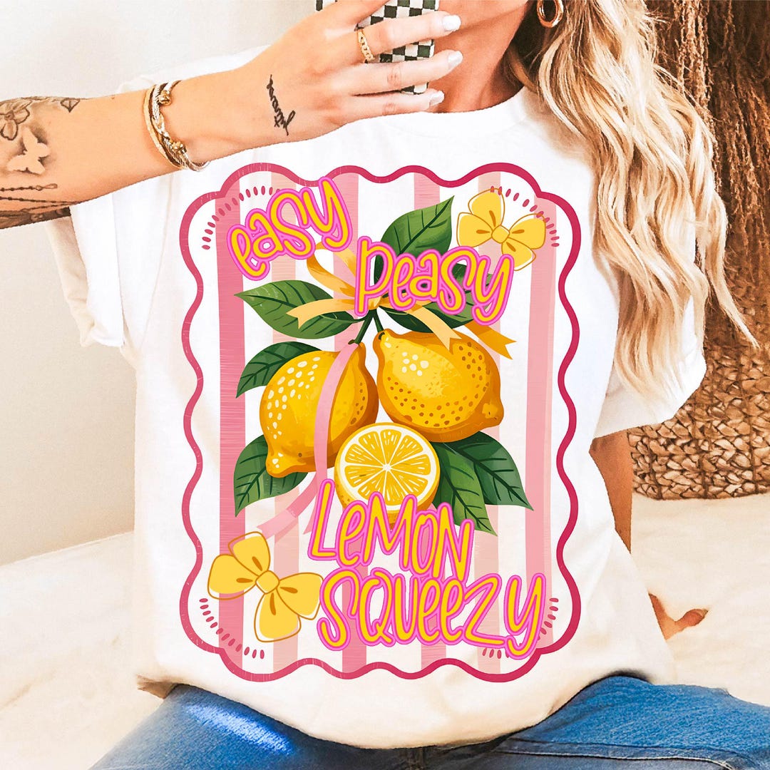 Easy Peasy Lemon Squeezy Lemonade PNG, Coquette Summer PNG, Lemon PNG ...