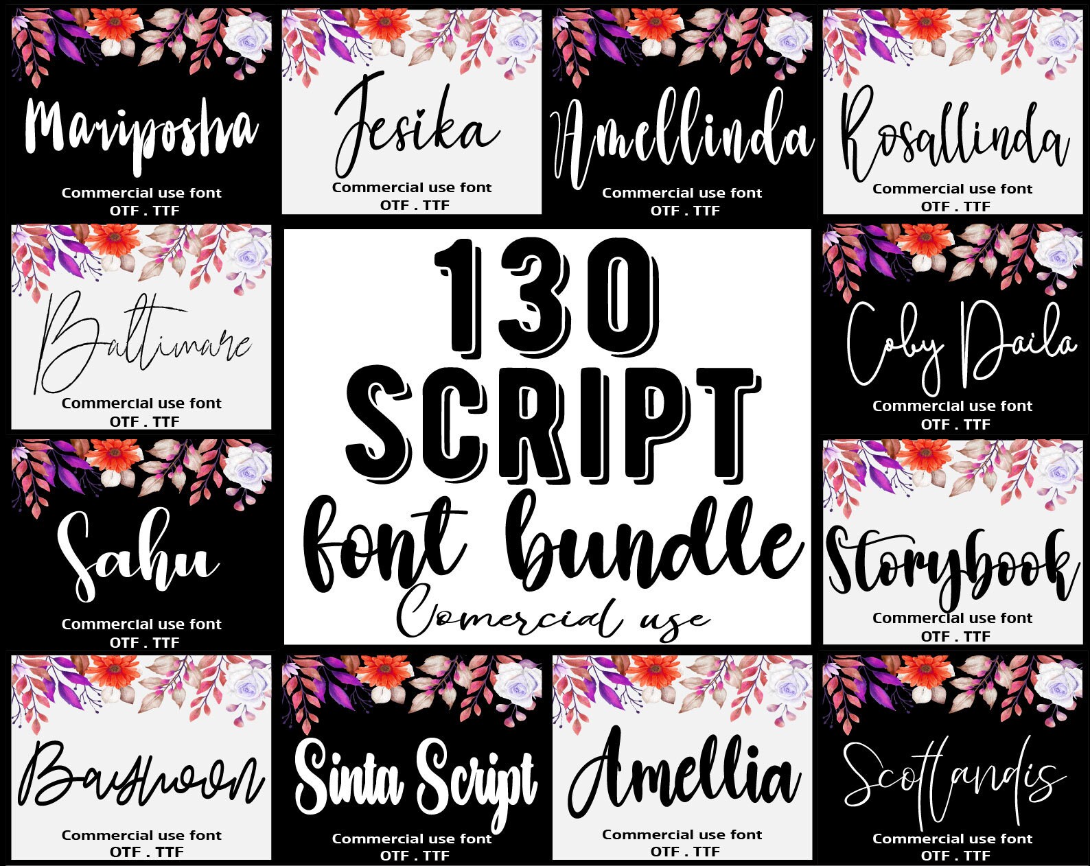 1000 Fonts Bundle, Script Fonts, Craft Fonts Pack, Handwritten Fonts ...