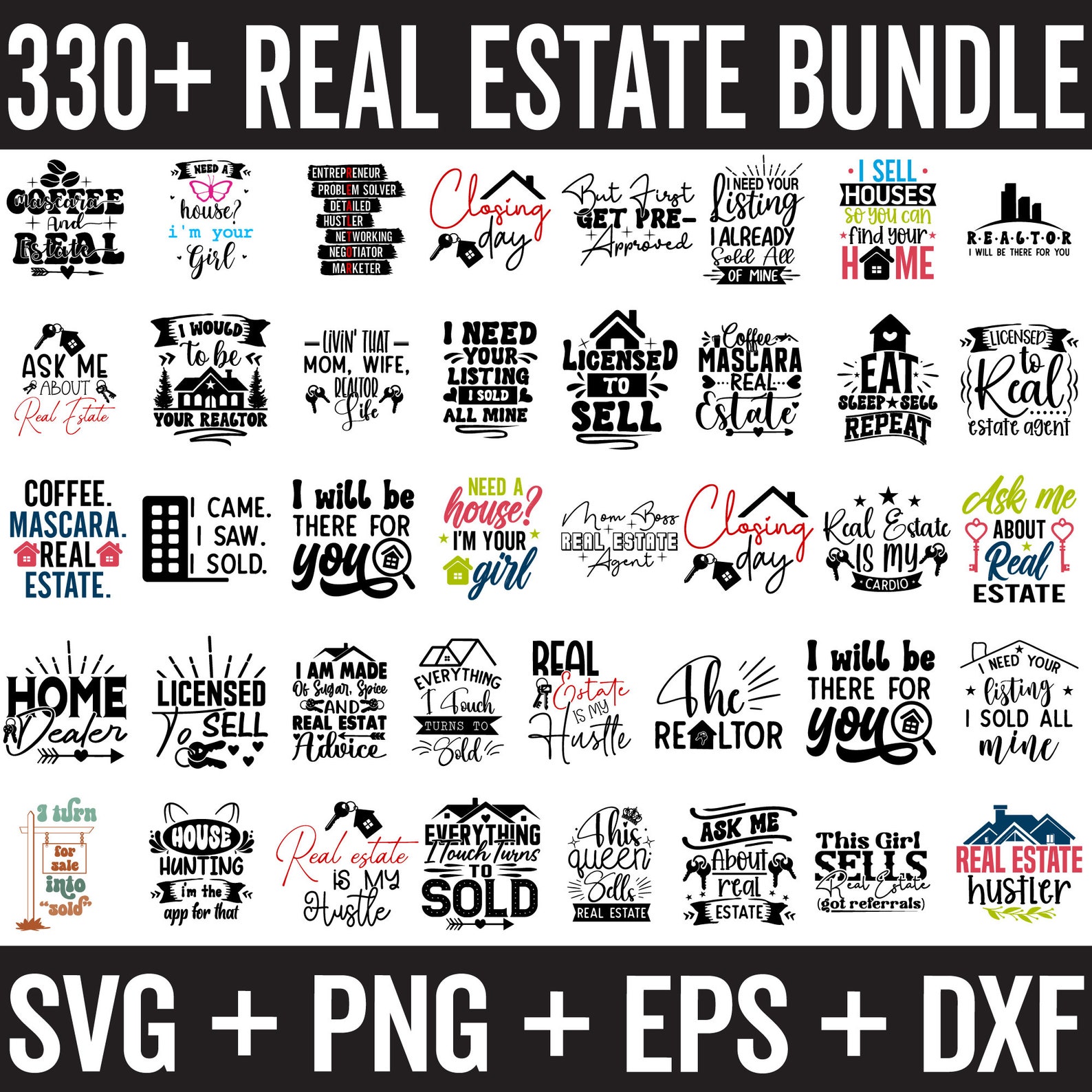 Real Estate SVG Bundle, Realtor Svg, Real Estate Home Svg, Real Estate ...