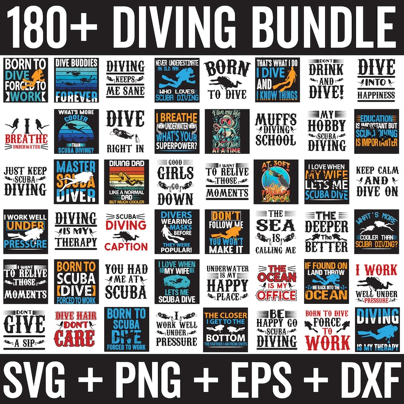 Scuba Diving SVG Bundle, Diving SVG, Diving SVG Bundle - Etsy