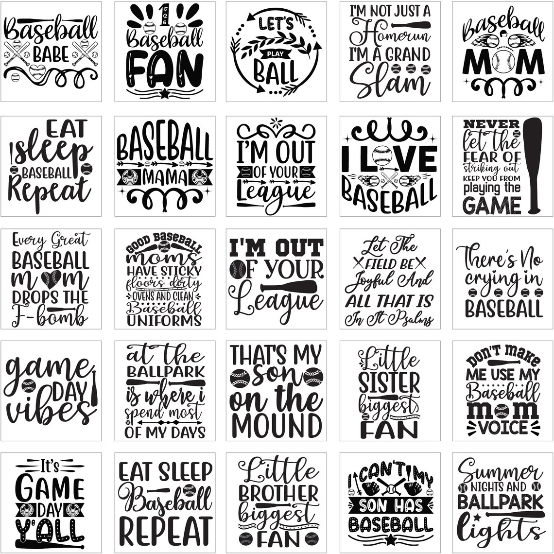 Baseball SVG Bundle, Baseball SVG, Baseball Cut Files, Baseball Quotes ...