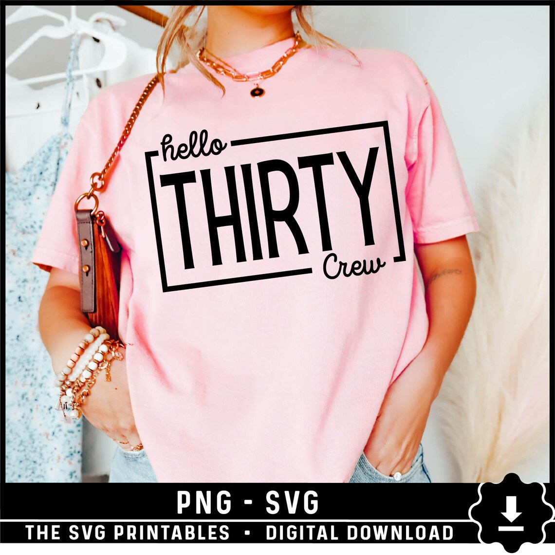 Hello Thirty Crew PNG, 30th Birthday Design, Est 1995 Png, 30th ...