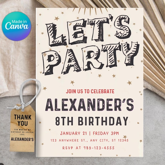 Simple Birthday Invitation Template Free And Printable Birthday