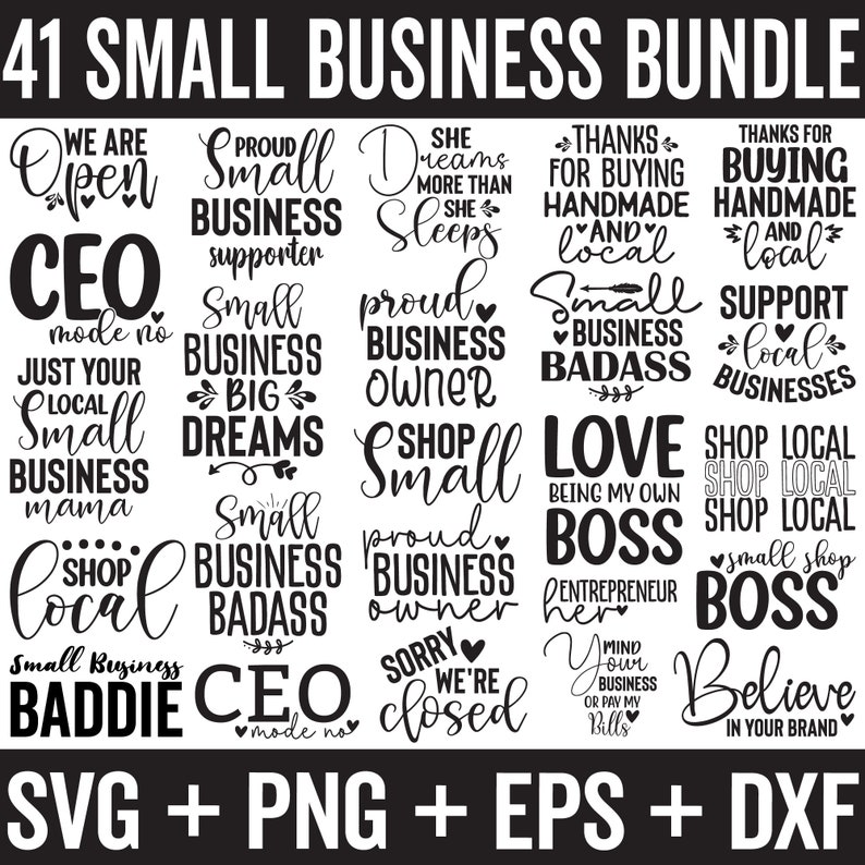 Small Business Svg Bundle, CEO Svg, Motivational Svg, Small Business ...