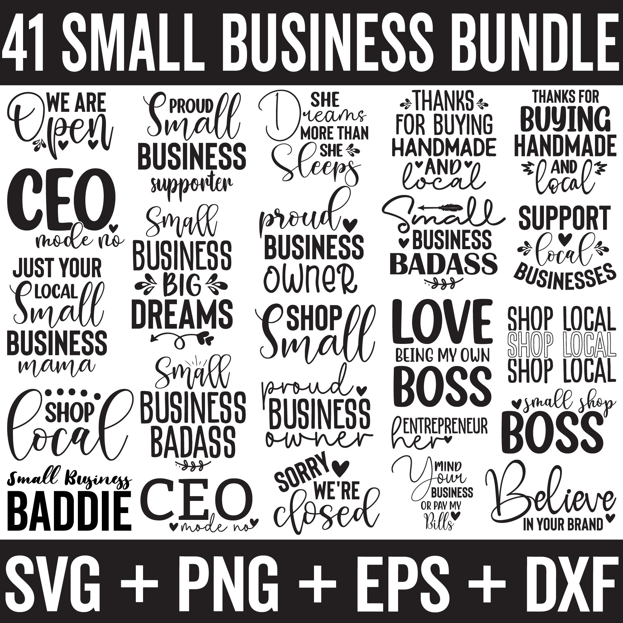 Small Business Svg Bundle, CEO Svg, Motivational Svg, Small Business ...