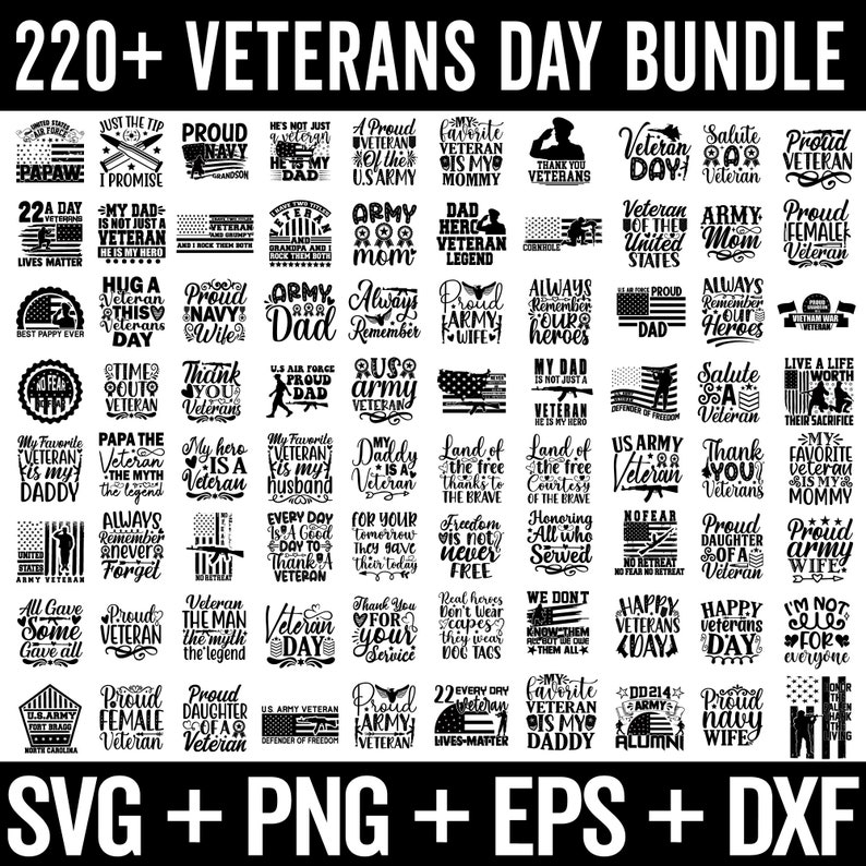 Veterans Day Svg Bundle Military Svg. Veterans Day Quote Svg - Etsy