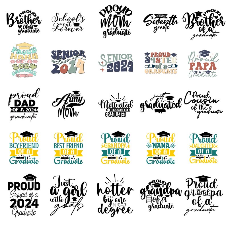 2024 Graduation SVG Bundle, Senior 2024 SVG Bundle, Graduation Svg ...