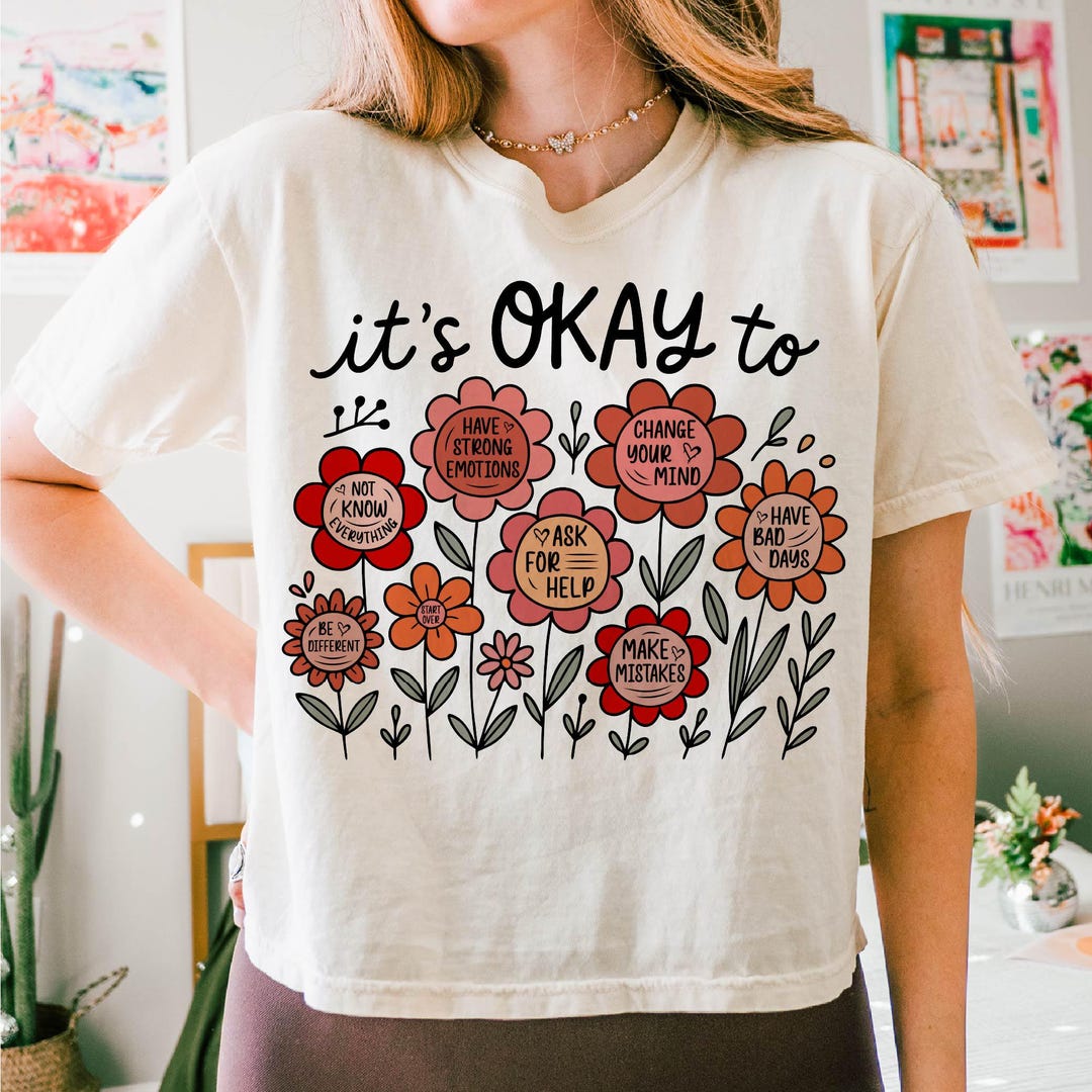 It's Okay to Boho Floral Png, Flowers Png, Motivational Png ...
