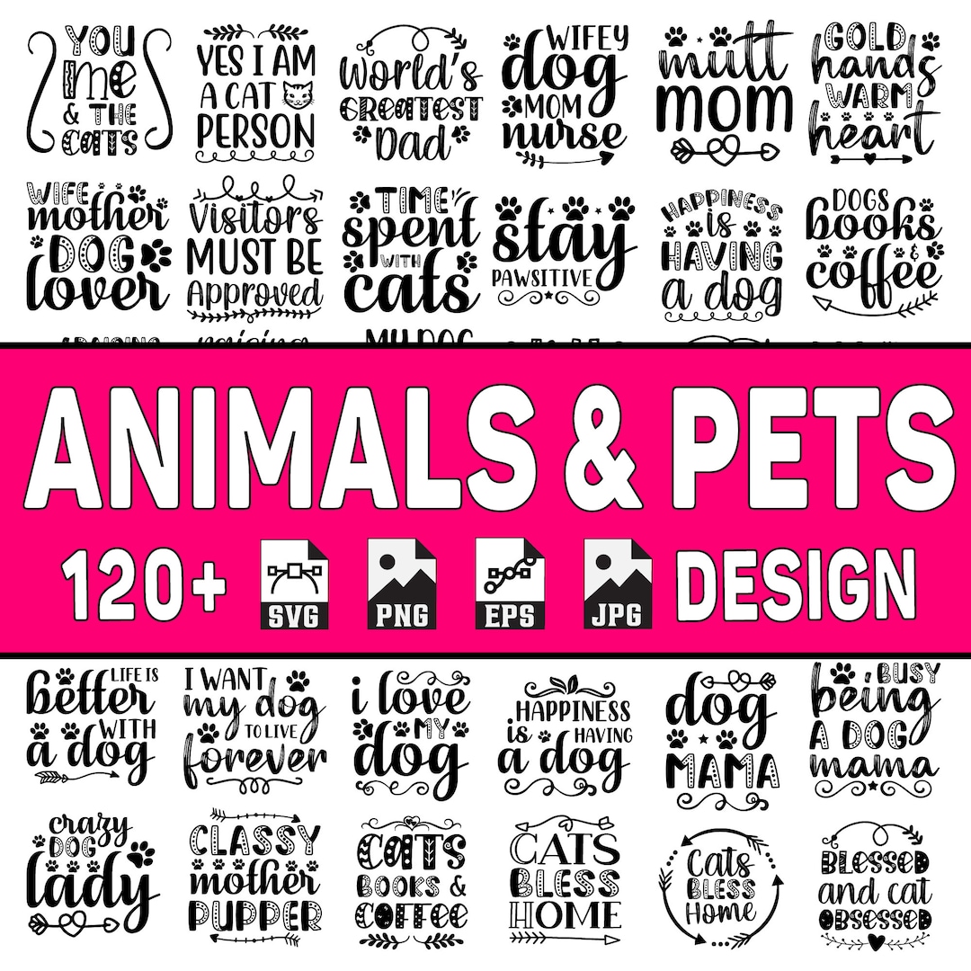Animals and Pets SVG Bundle Svg Bundle Pets SVG Bundle - Etsy