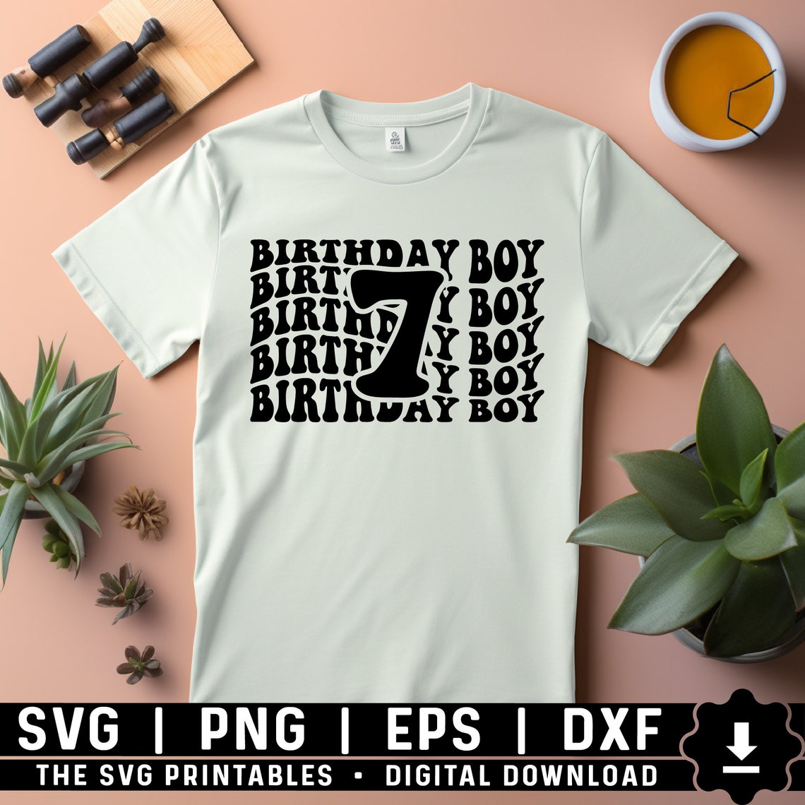 Seven Svg Groovy, 7th Birthday Svg, 7 Years Old Birthday Shirts, Seven ...