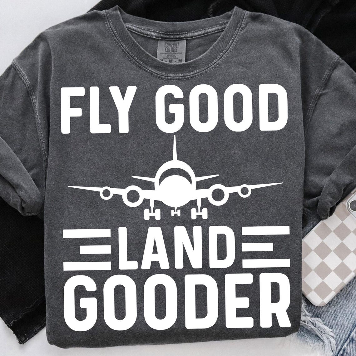 Fly Good Land Gooder Png SVG, Airplane Aviation Svg Png, Pilot Svg ...