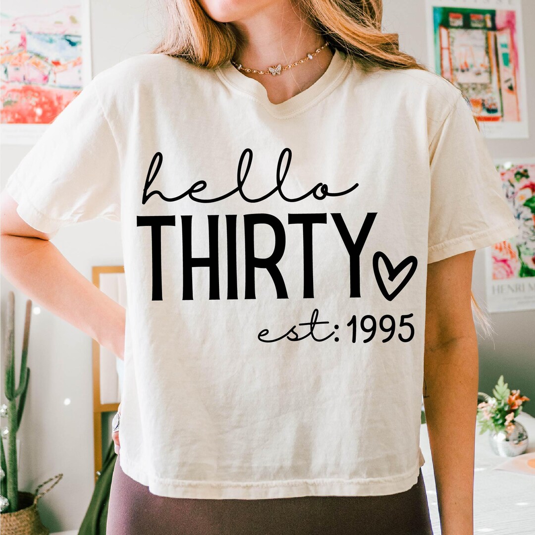 Hello Thirty Svg PNG, 30th Birthday Svg, Hello 30 Svg, Hello Thirty Est ...