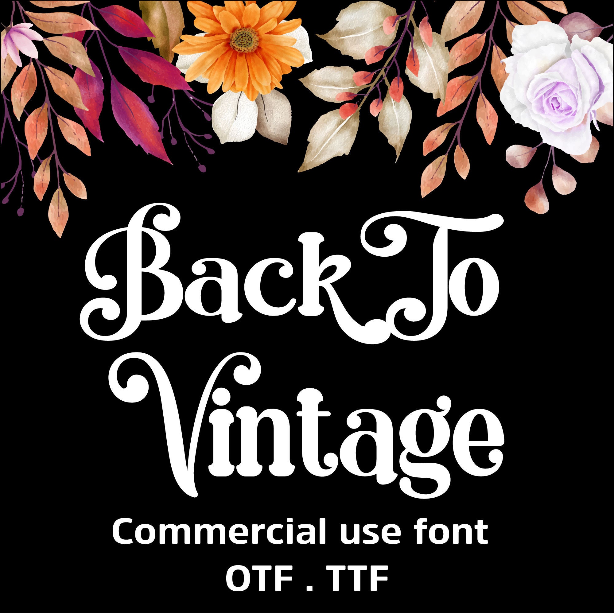 Title: 50 Vintage Font Bundle, Retro Fonts Set, Antique Fonts ...