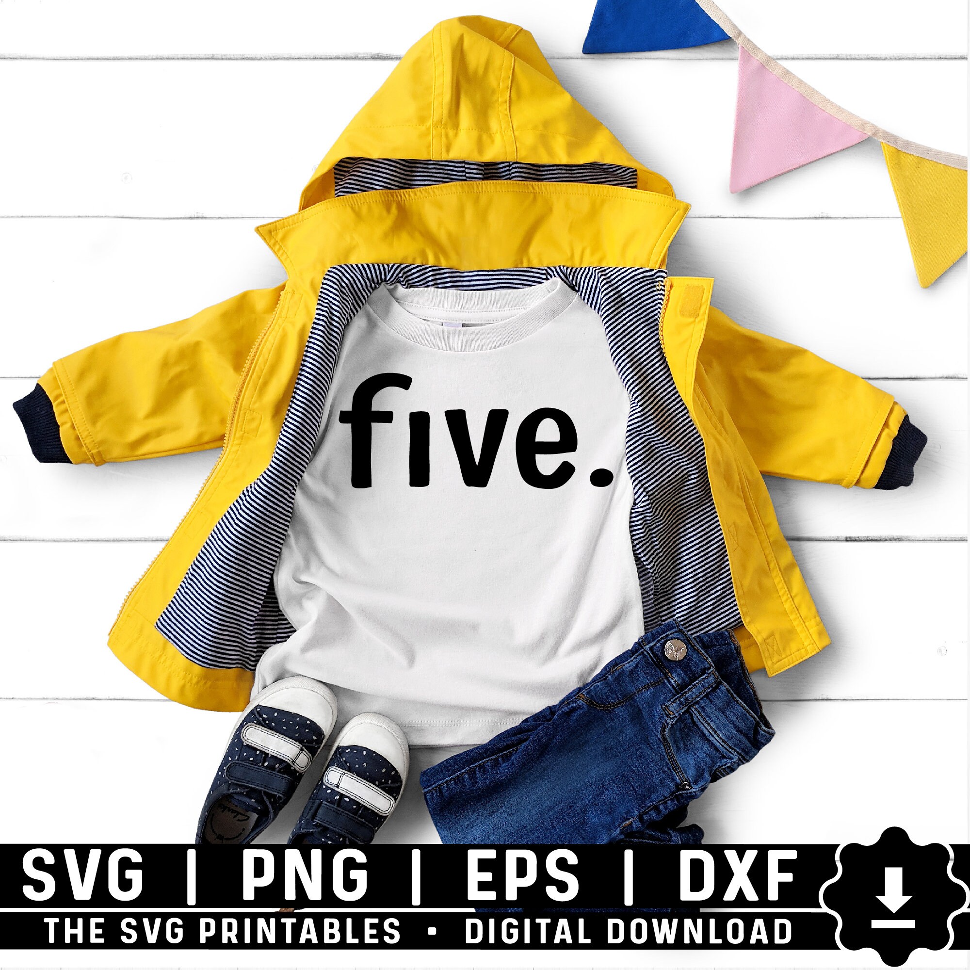 Five Shirt Svg, Fifth Birthday Svg Png, 5th Birthday Png Svg, Cute Five ...
