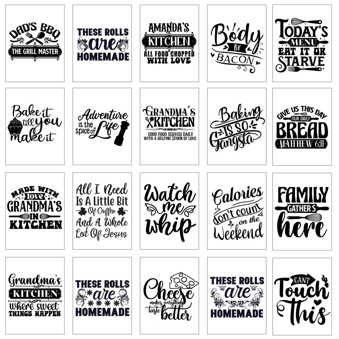 Kitchen Svg, Kitchen Svg Bundle, Kitchen Cut File, Baking Svg, Cooking ...