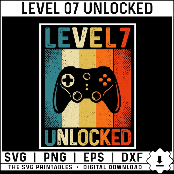 Level 7 Unlocked Svg - Etsy