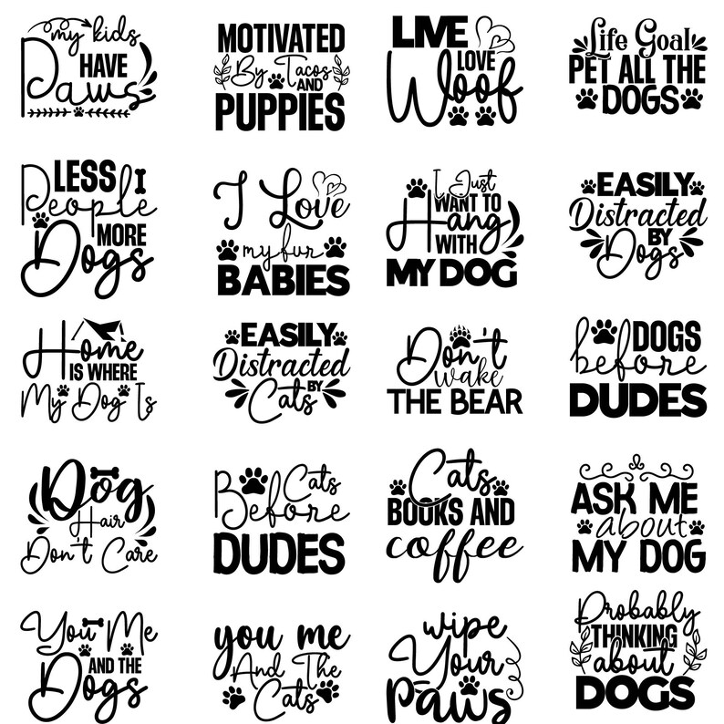 Pets Svg Bundle, Pet Svg, Funny Pet Quotes Svg, Pet Dog Svg, Animals ...